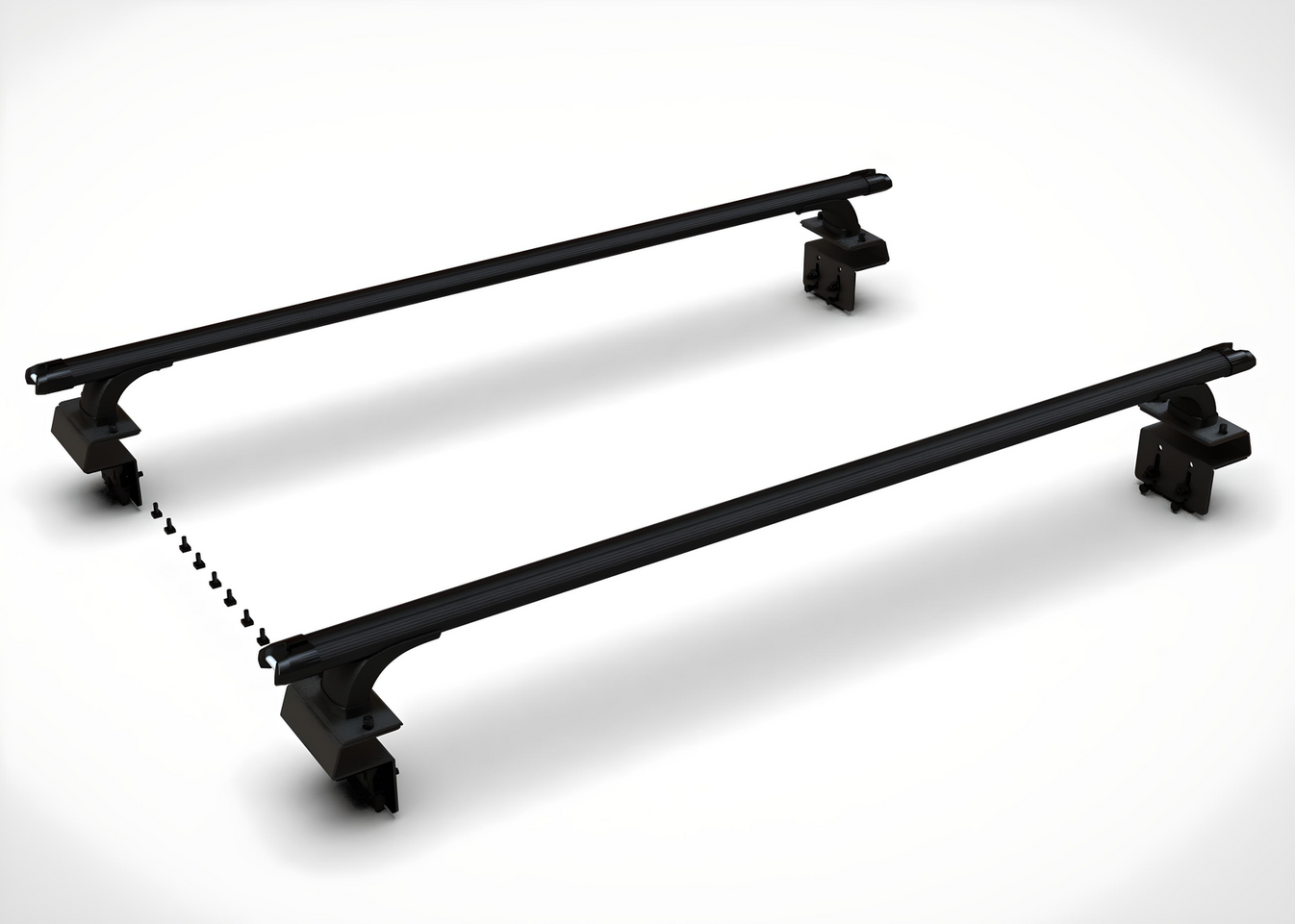 CRS2035 Adjustable Black Low Profile Truck Bed Rack Cross Bar for Full ...
